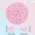 300Pcs Frosted Acrylic Beads with Gold Foil Star Gradient Color Pearl ...