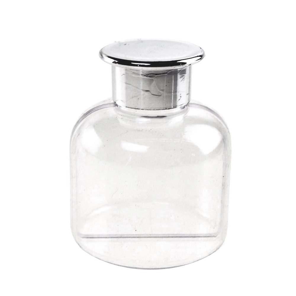 Clear Plastic Bottle with Silver Lid, 2-1/2-Inch, 12-Piece - Walmart.com