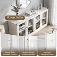 63'' Sideboard Buffet Cabinet - Large Wood Sideboard Table with Storage ...
