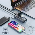 Powered USB Hub - 7 Ports 36W USB 3.0 Data Port & Charge Port, Aluminum ...