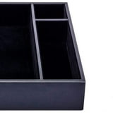 Classic Black Leather Conference Room Organizer Tray - Walmart.com
