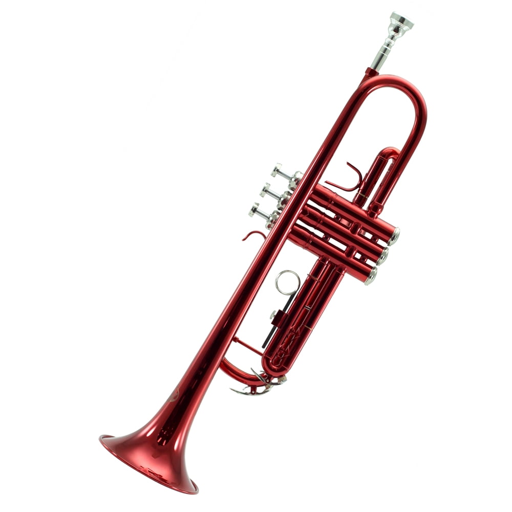 Sky Wine Red Lacquer Brass Bb Trumpet with Case, Cloth, Gloves and ...