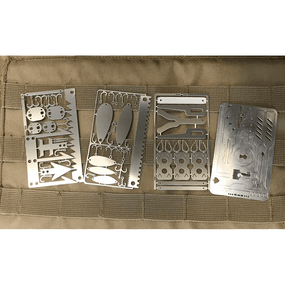 4 BEST Multi Tool Card survival Wallet Camping Hiking Emergency Kit EDC ...