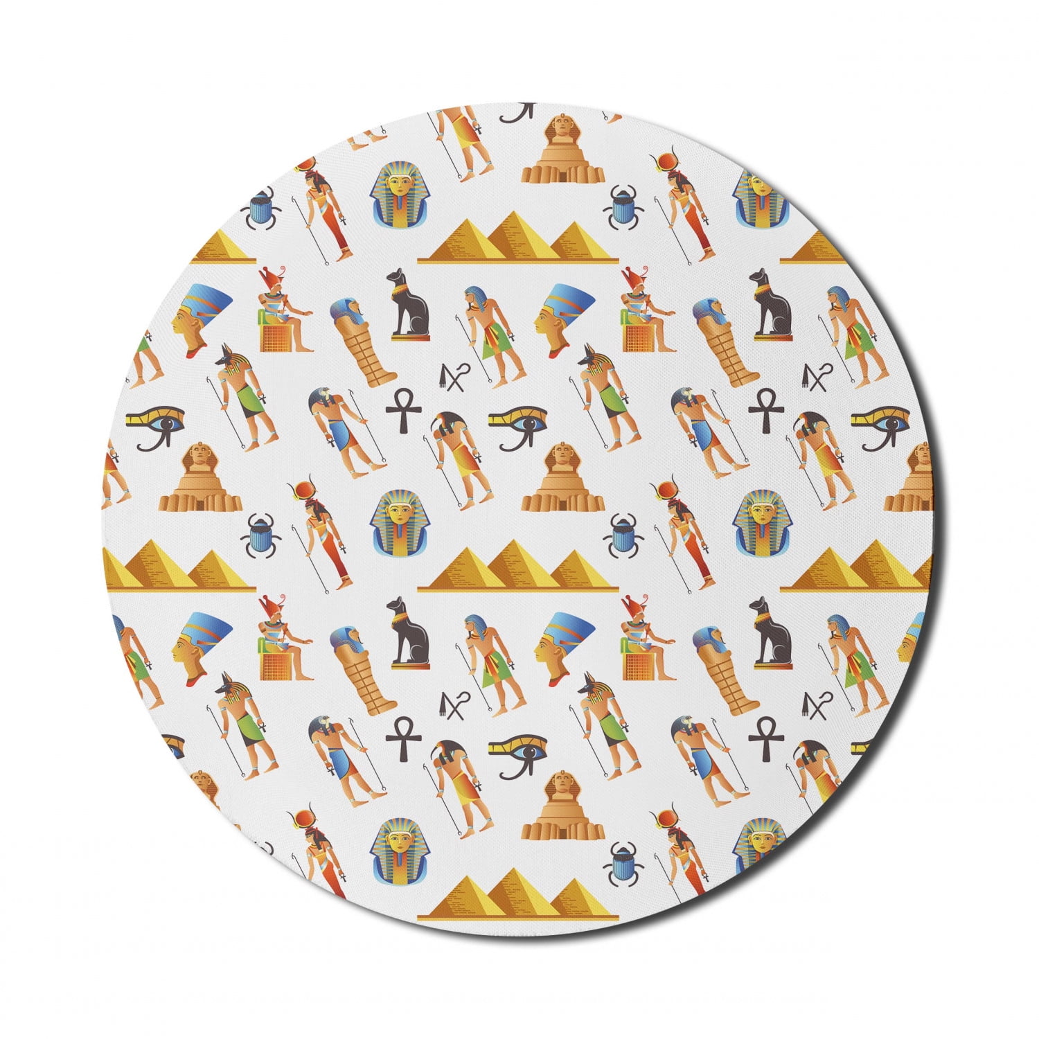 Travel Mouse Pad for Computers, Egyptian Themed Mythological Signs ...