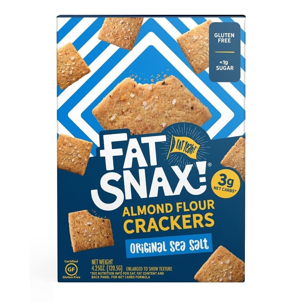 Fat Snax Almond Flour Crackers (4.25oz) Flavor: Original Sea Salt - Walmart.com