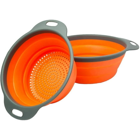 Colander Set - 2 Collapsible Colanders (strainers) Set - Includes 2 ...