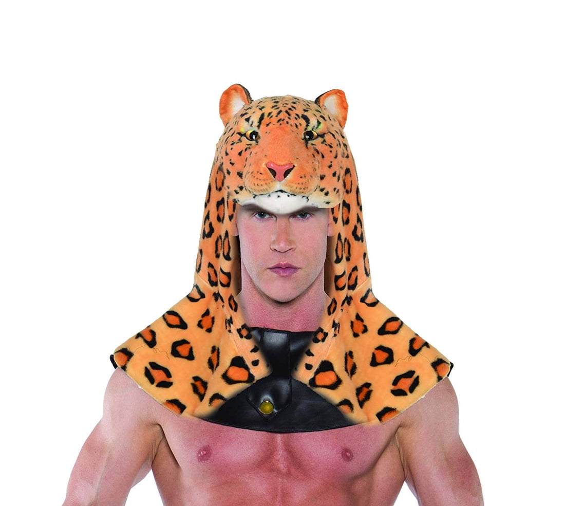 Jaguar Animal Head Mens Adult Barbarian Caveman Hunter Mask - Walmart.com