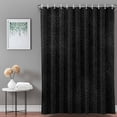 Black Shower Curtain, Modern Minimalist Classic Black Solid Color ...