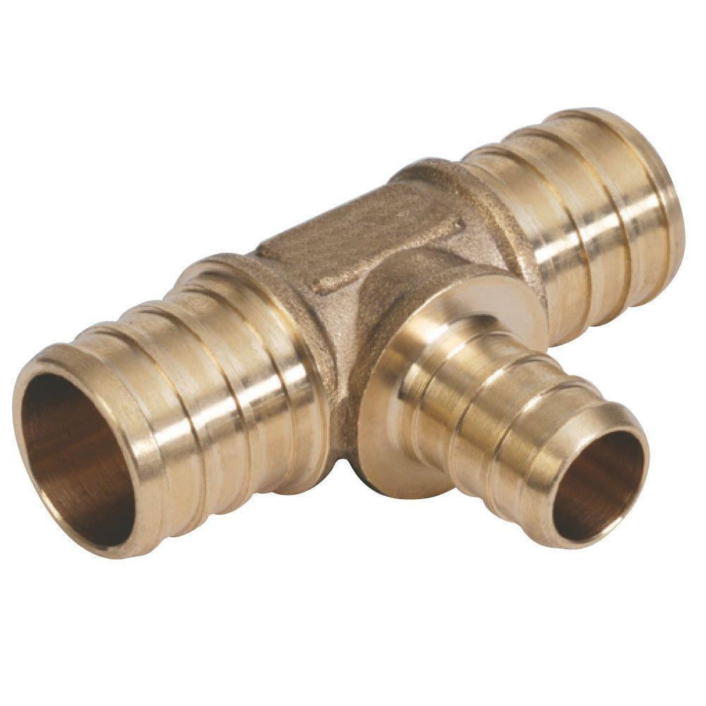 PEX 3 4 X 3 4 X 1 2 Barb Transition Tee Crimp Fitting 50 Walmart