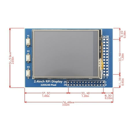 2.4inch RPi Display 2.4in TFT SPI Serial LCD Resolution 320*240 2.4inch ...