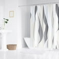 Livebycare Geometric Shower Curtain Abstract Shower Curtain Striped