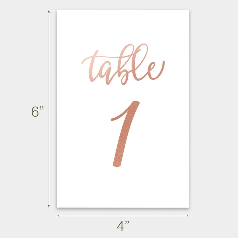 Printable Table Numbers 1 30