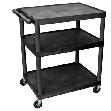 Luxor 18" x 24" x 54" Tuffy Two Shelf Flat Utility Cart With Keyboard ...