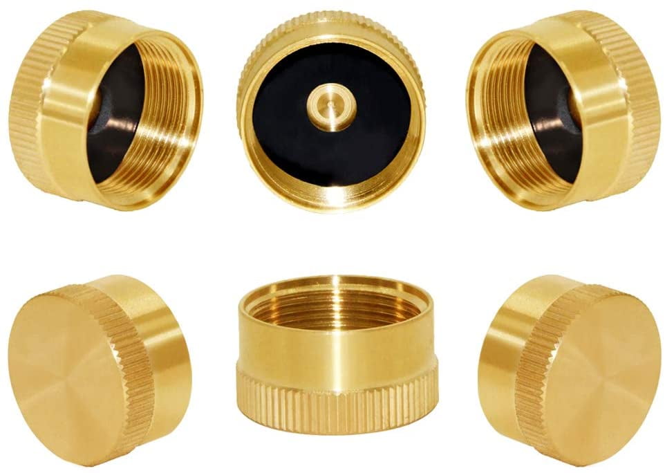 Joywayus Pack of 6 Solid Brass Refill Propane Bottle Cap Universal for ...