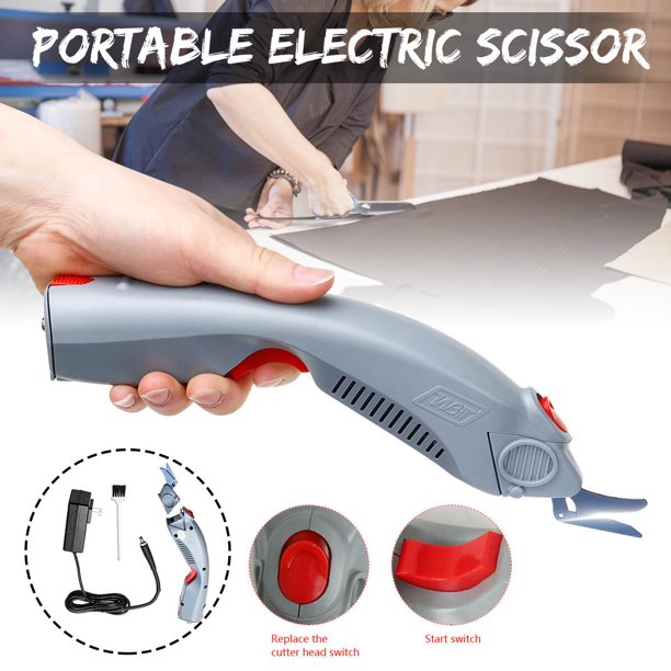 110V-240V Electric Scissors Shears Cloth Cutter Fabric Cutting Machine ...