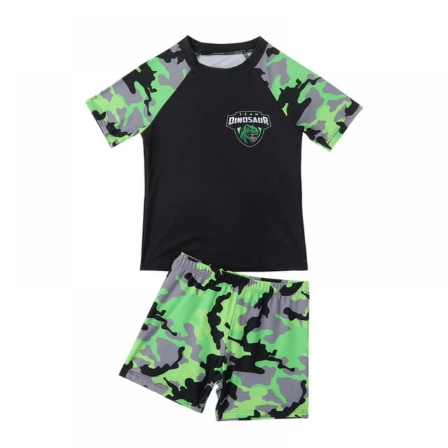 Kids Baby Boys' Rash Guard Swimsuit Set - 2 Piece Bathing Suit Trunks ...