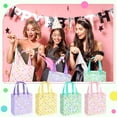 36 Pcs Pastel Non Woven Gift Bags Bulk with Handles, Polka Dot Goodie ...