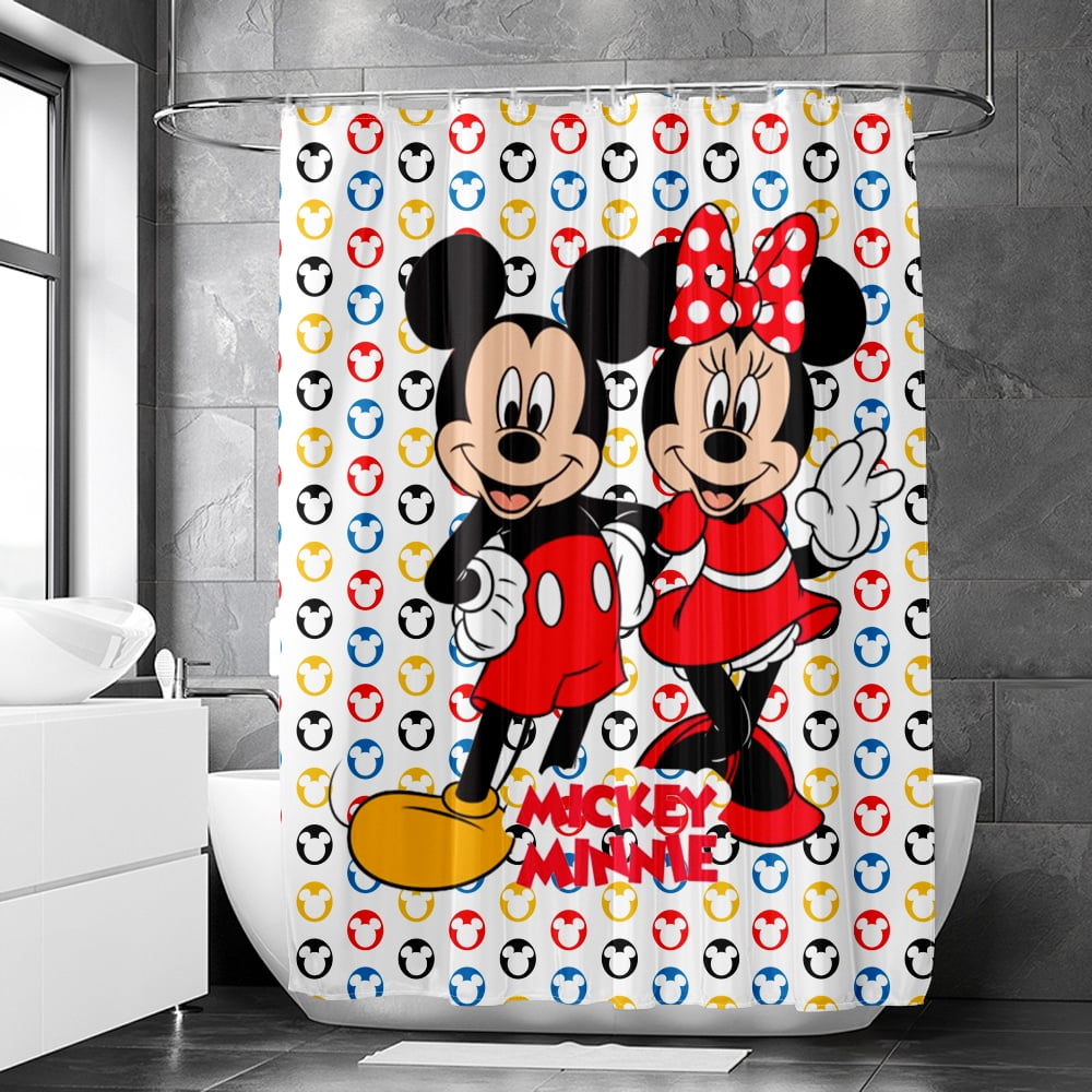 Disney Mickey And Minnie Mickey Mouse Multicolour Shower Curtain