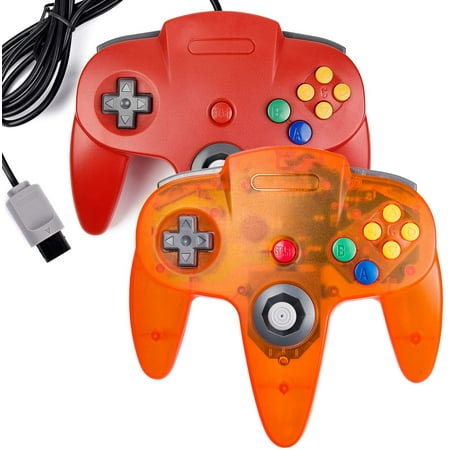2 Pack kiwitatá N64 Controller, Classic Wired 64-bit N64 Game Pad ...