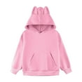 AWZXDE Kids Long Sleeve Pullover Hoodie Solid Color Cartoon Ear Design ...
