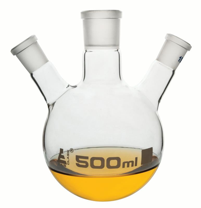 Distillation Flask with 3 Necks, 250ml Capacity, 24/29 Center Socket ...