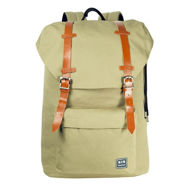 Mochila Kaki Dasfour con Compartimento para Laptop, Flap Superior y ...