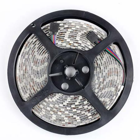 SUPERNIGHT 16.4ft SMD 3528 RGB LED Strip Light, 300 LEDs Color Changing ...