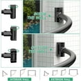 Curved Shower Curtain Rod For Bathroom 38-72 Inches, Adjustable Length ...