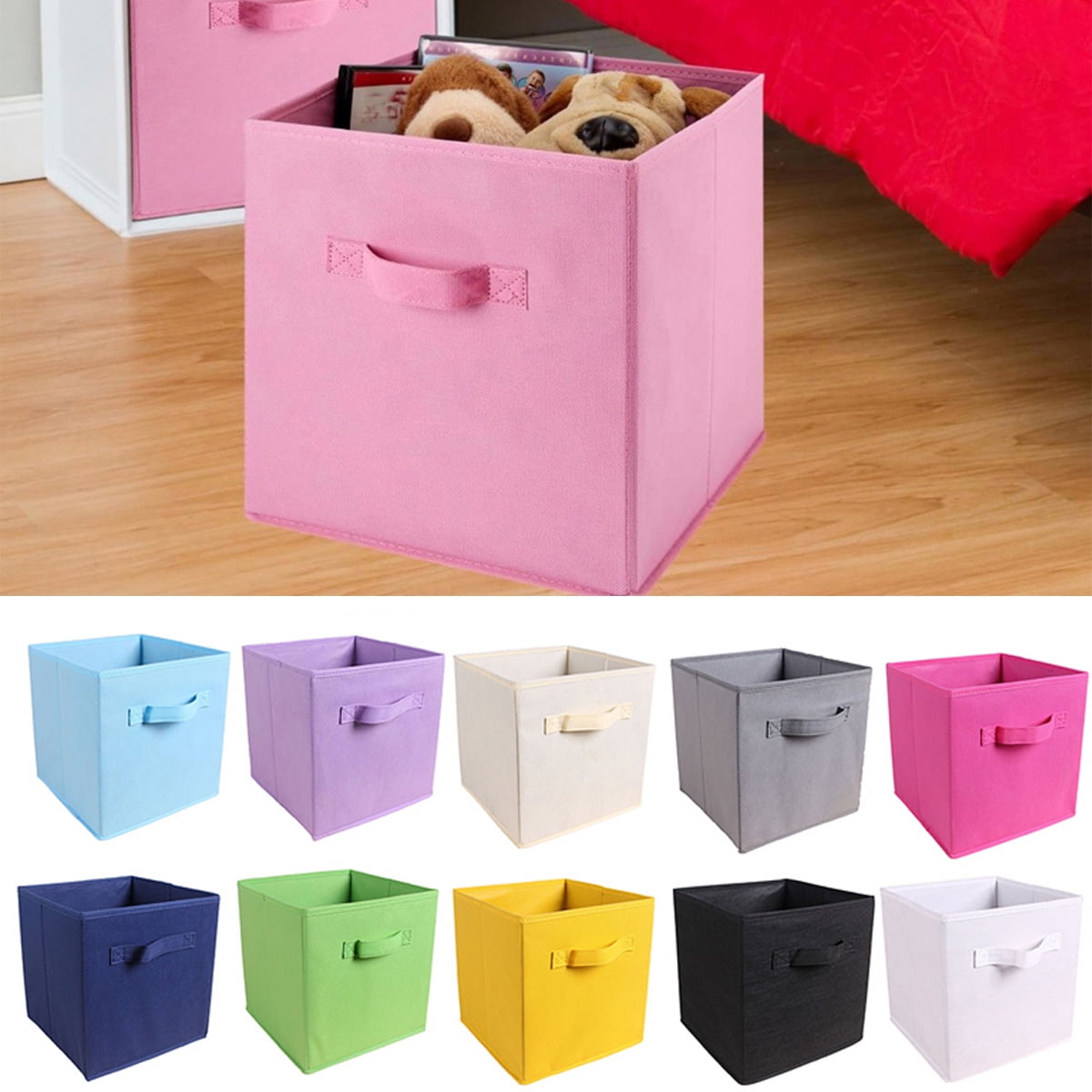 Cheers US Foldable Storage Bin, Sturdy Storage Box, Closet Organizer ...