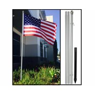 Anley 10Ft Telescopic Flagpole - Retractable Fiberglass Outdoor ...