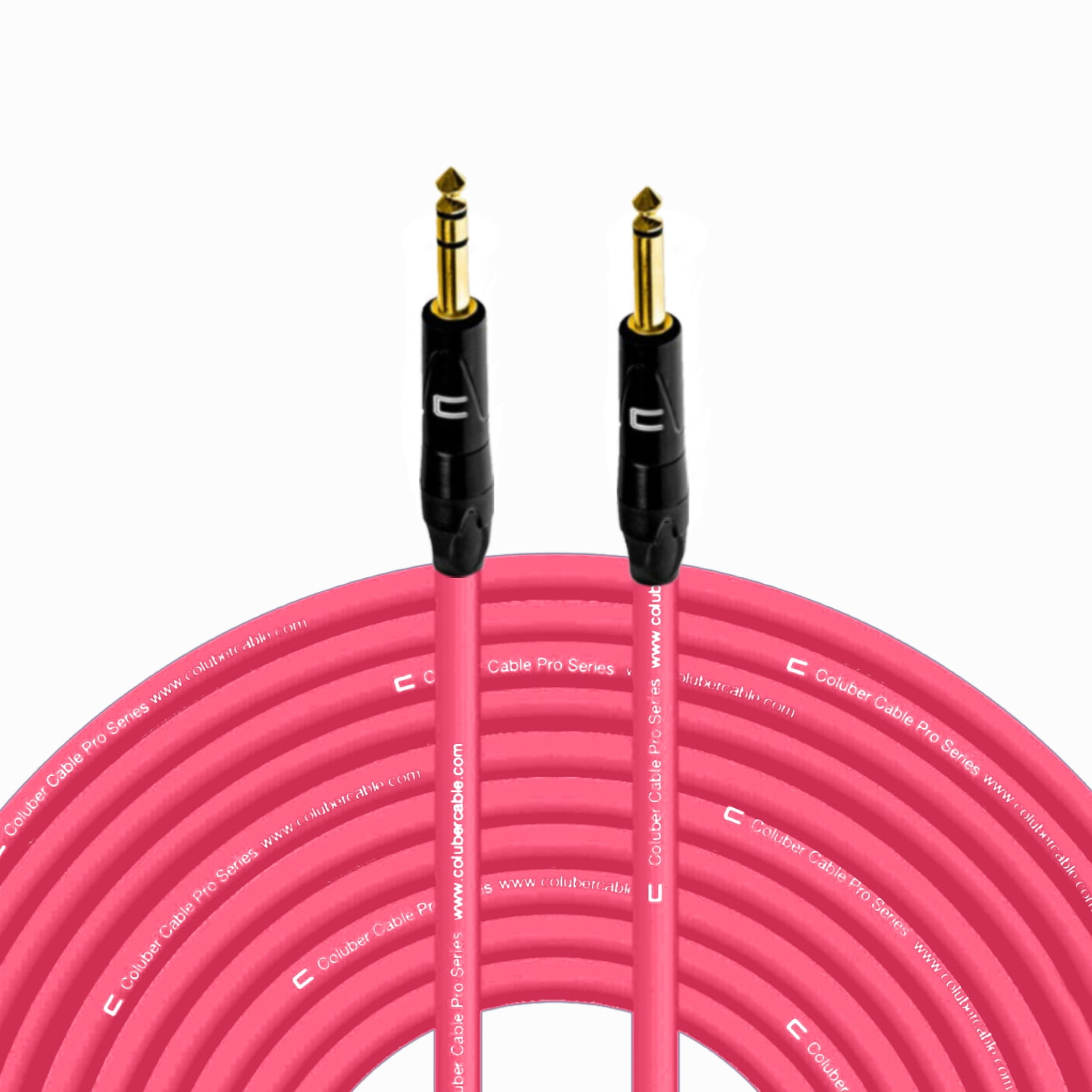 Coluber Cable 1/4" TRS Male to 1/4" TS Male Pro 3-Pin Microphone ...