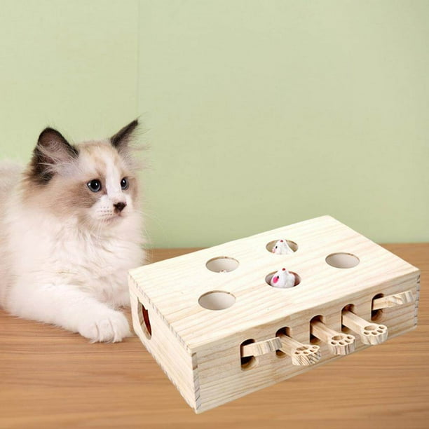 Baohd Cat Tease Punch Funny Interactive Toys Wood Whack Mouse Puzzle ...
