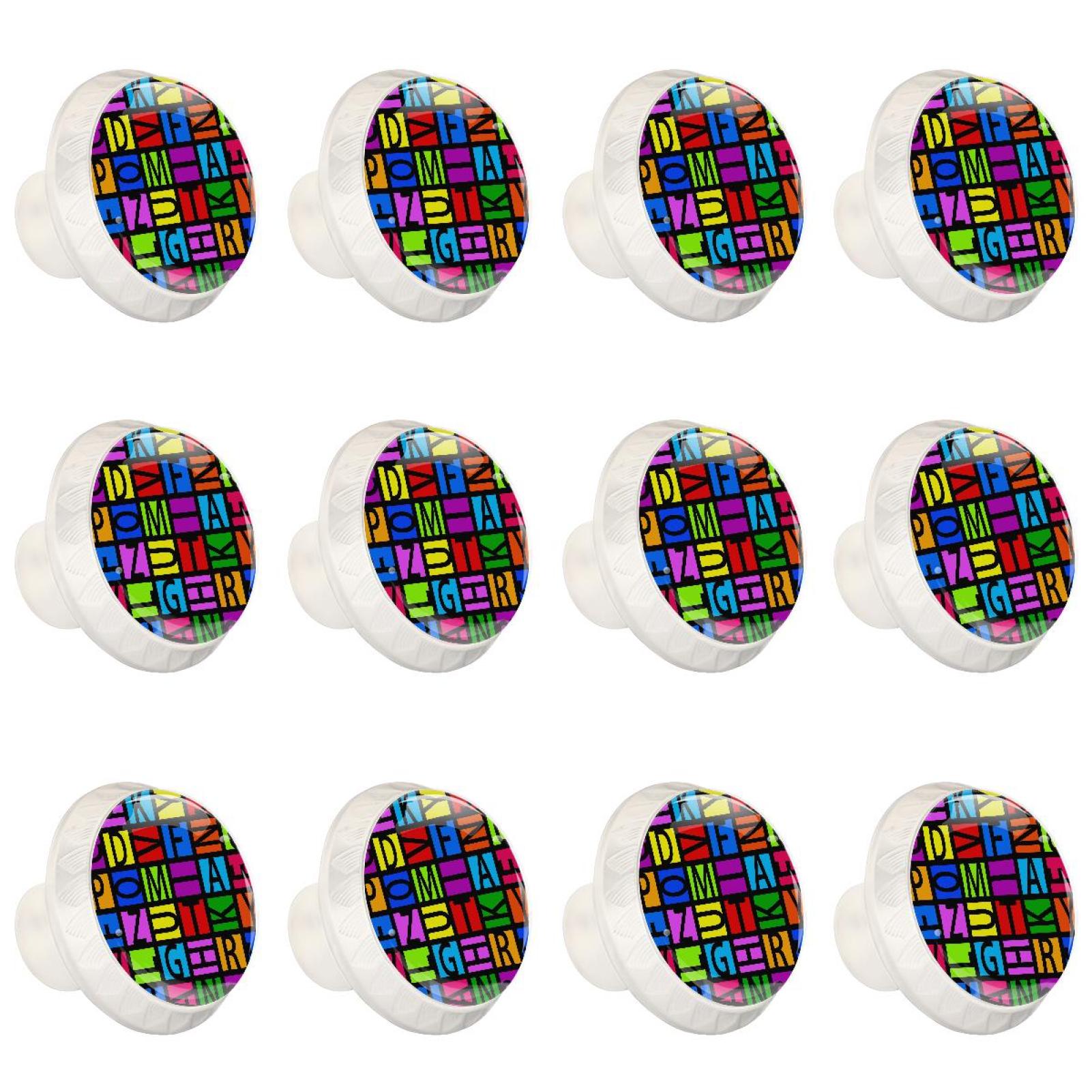 12 Pcs Educational Alphabet Knobs for Kitchen Cabinet Cupboard Dresser ...