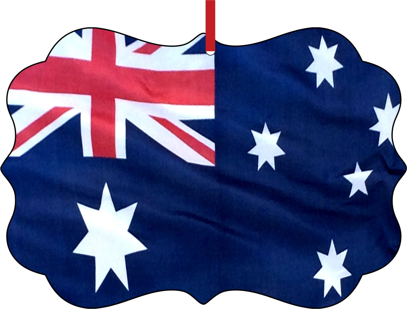 Waving Australian Flag Double Sided Elegant Aluminum Glossy Christmas ...