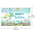 Under The Sea Birthday Backdrop Ocean Animal Happy Birthday Party ...