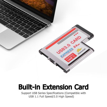 Mymisisa Dual USB 3.0 Express Card Laptop Notebook PC 54mm Converter ...