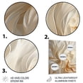 Designart "Champagne Flow in White and Gold IV" Champagne Metal Wall ...