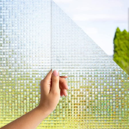 SHTKUYING Mosaic Privacy Window Film [40x200 cm] - Static Cling ...
