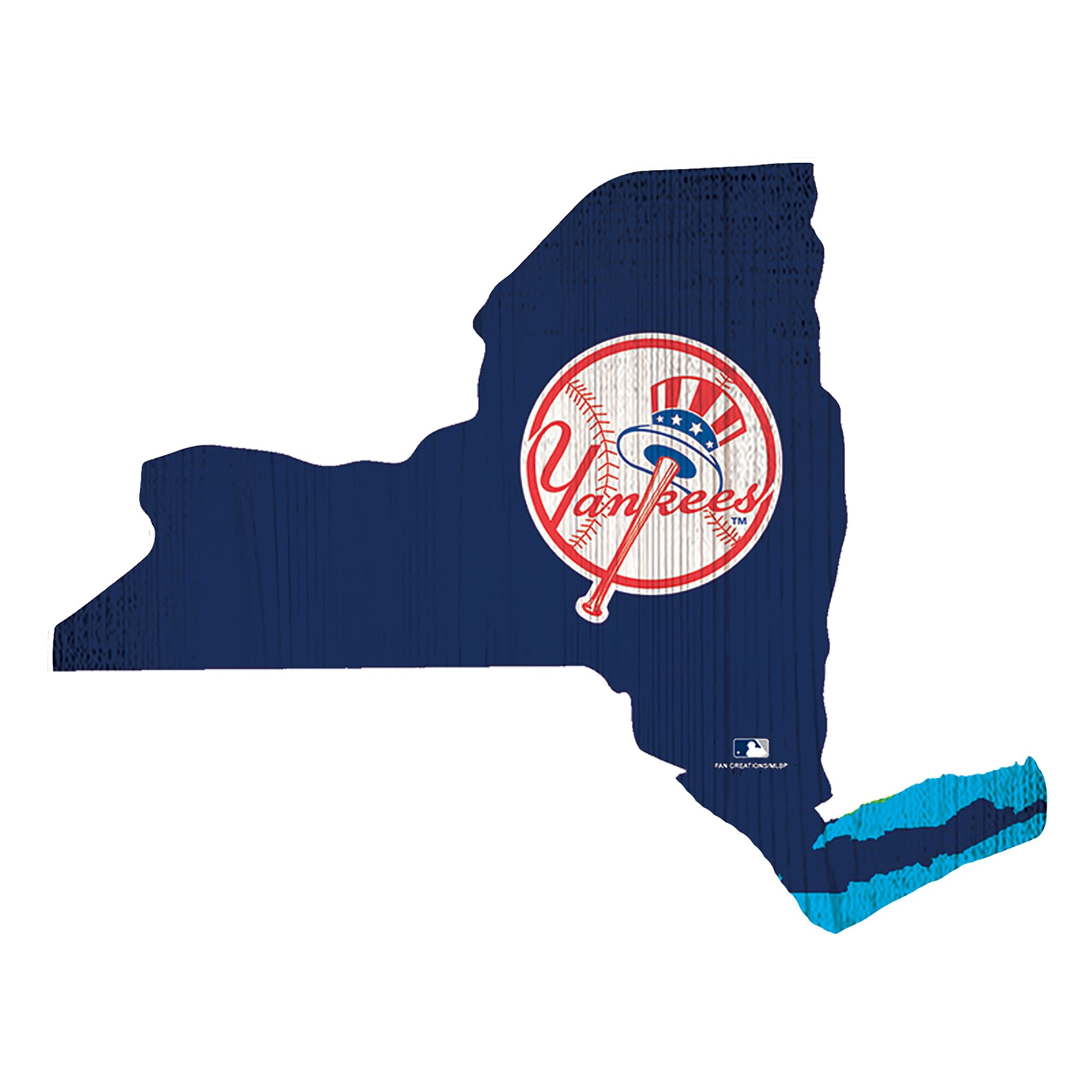 New York Yankees 12" Logo State Sign - Walmart.com