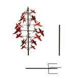 Large Red Cardinal Wind Spinner 3D Metal Bird Sculpture XL Kinetic ...