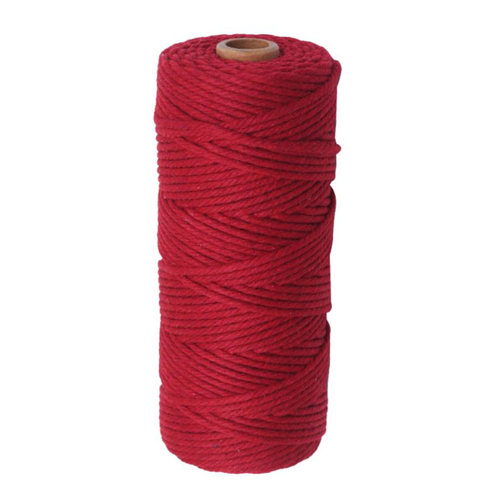 Yesbay 100M/Roll Woven Rope Soft 2mm Macrame DIY Cotton Twine Colored ...
