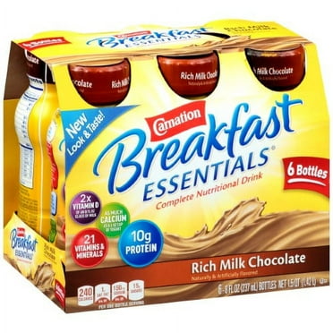 Carnation Breakfast Essentials Powder Drink Mix, Rich Milk Chocolate ...