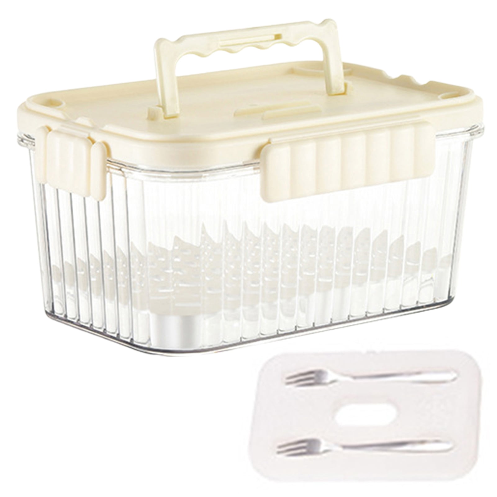Hesroicy Set of 1500ml Food Preservation Boxes with Handle, Large ...