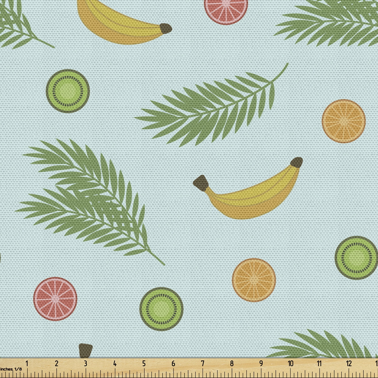Summer Fabric by the Yard, Colorful Exotic Juicy Healthy Banana ...