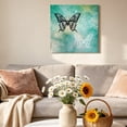Abstract Art Canvas Wall Art for Living Room, Black White Butterfly ...