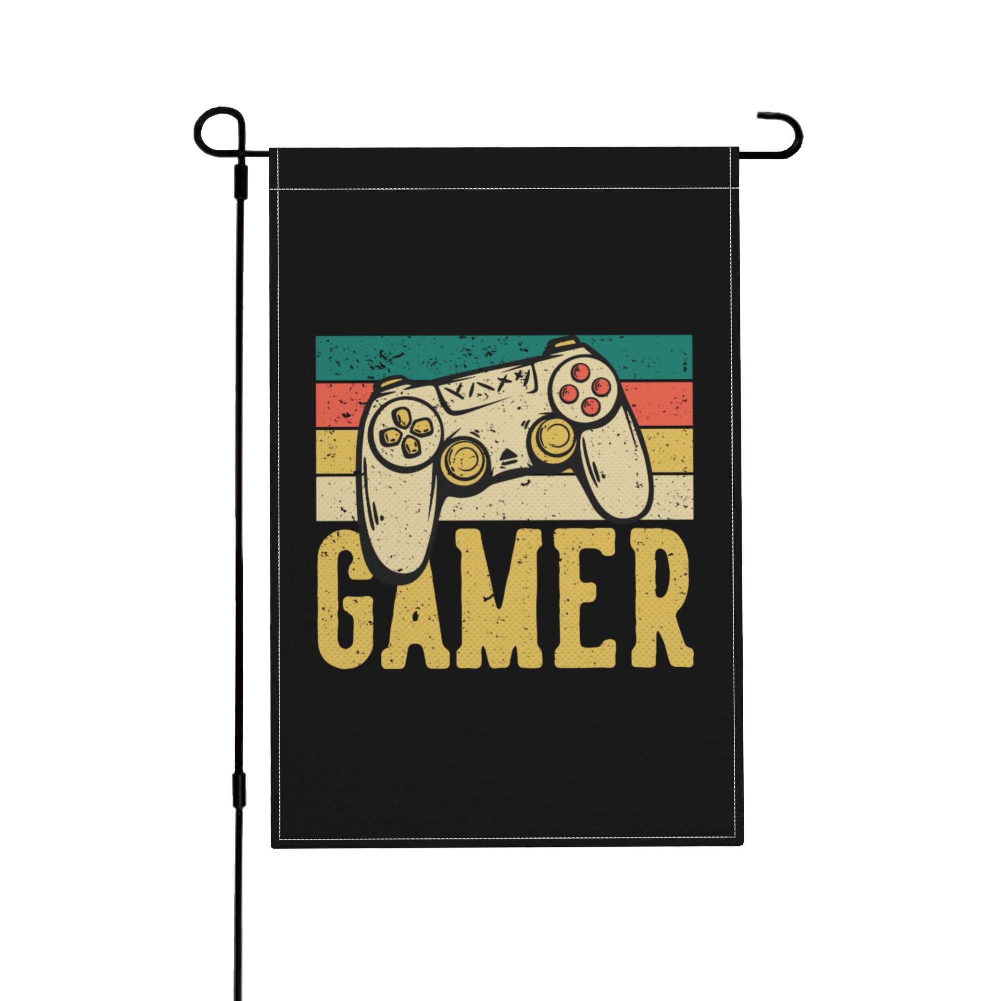 TEQUAN Retro Game Controller Gamer Garden Flags, 18 x 12 inch Double ...