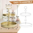 MAONAME Gold Two Tiered Tray, Metal 2 Tier Tray with Handle, Modern ...