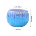 ACDANC Cream Pumpkin Cactus Planter Ceramic Round Breathable Vertical ...