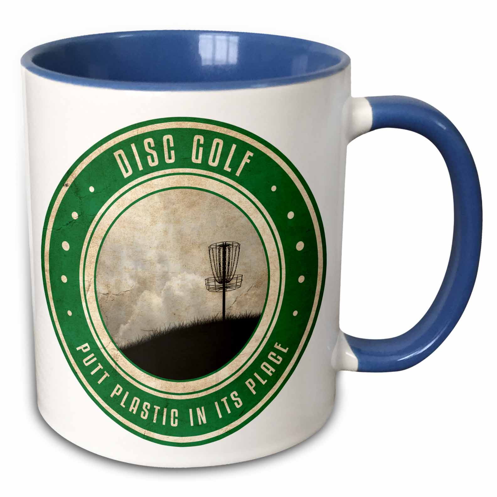 3dRose Putt Plastic In Its Place #12 - silhouette of frisbee disc golf ...