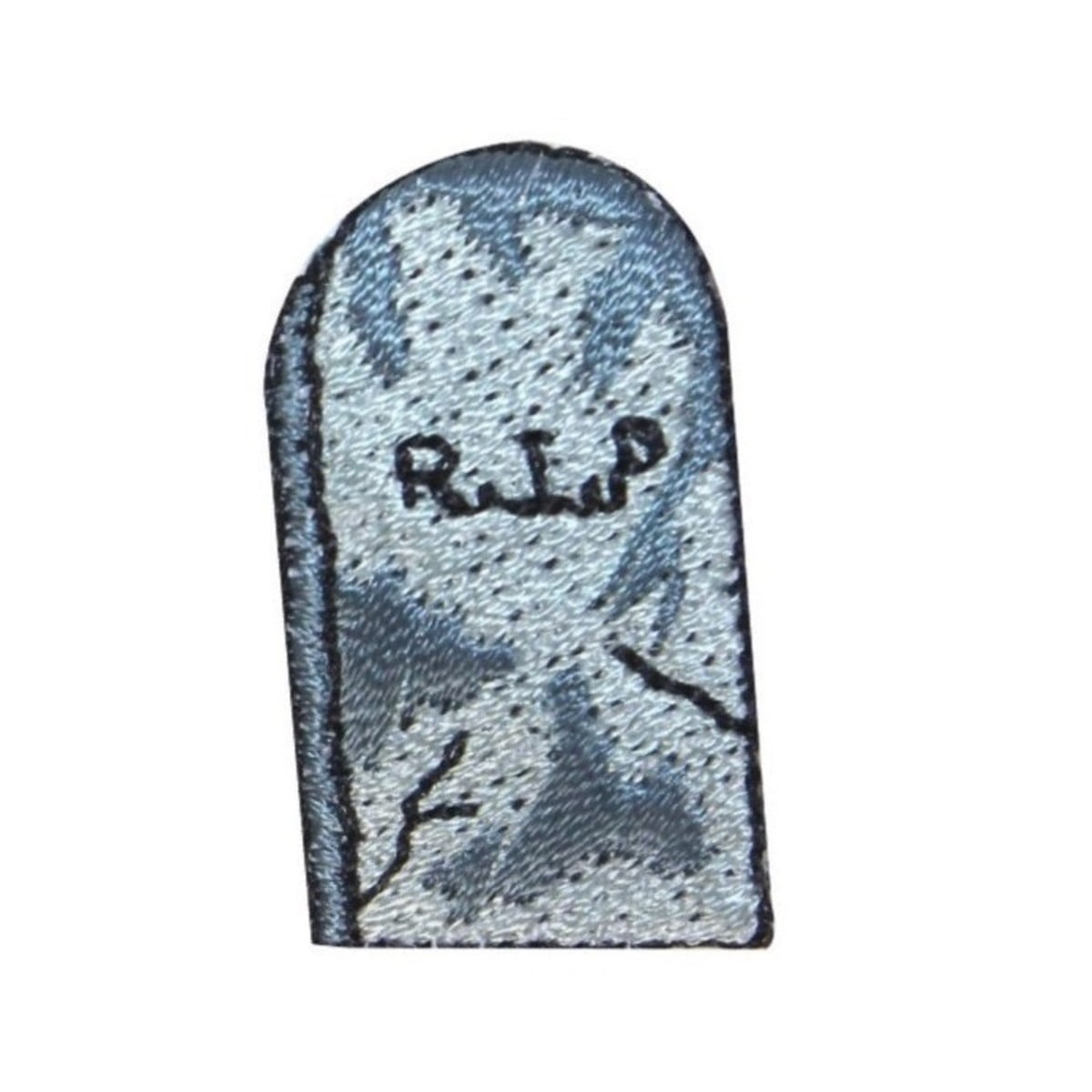 ID 0858C RIP Tombstone Patch Halloween Grave Stone Embroidered Iron On ...